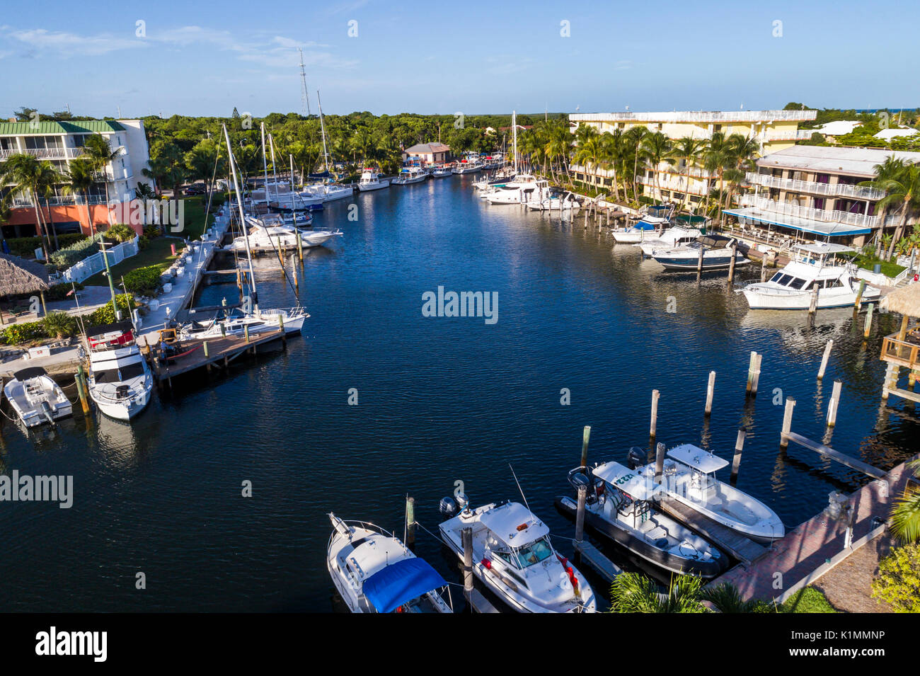 Florida,Florida Keys,Upper,Key Largo,canal,boats,marina,residences ...