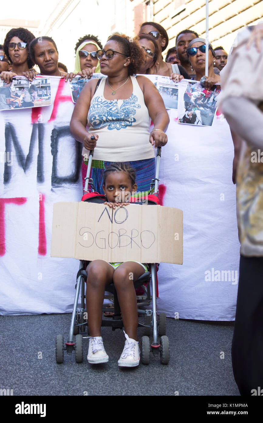 Rome, Italy. 26th Aug, 2017. Thousands of people have manifested ...