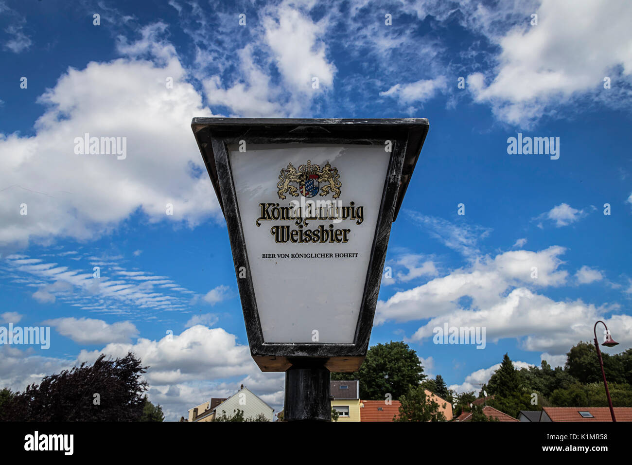 Konig Ludwig Weissbier Sign Stock Photo - Alamy