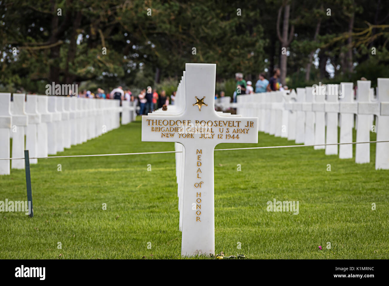 Theodore Roosevelt J.R, War Grave In The American Cemetery At Omaha ...