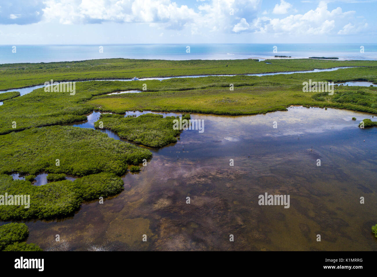 Key largo reef aerial hi-res stock photography and images - Alamy