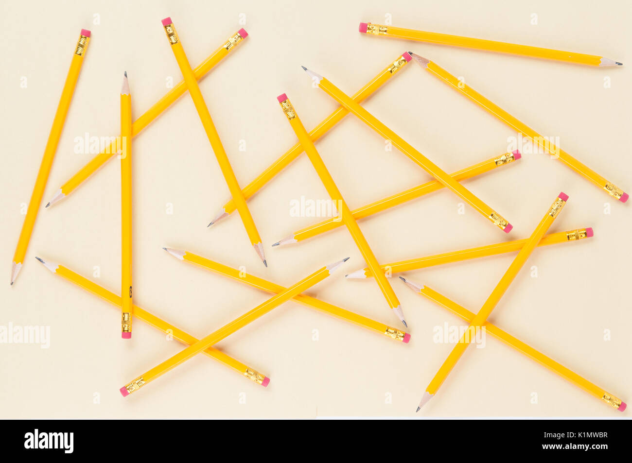 yellow pencils for back to school Stock Photo - Alamy