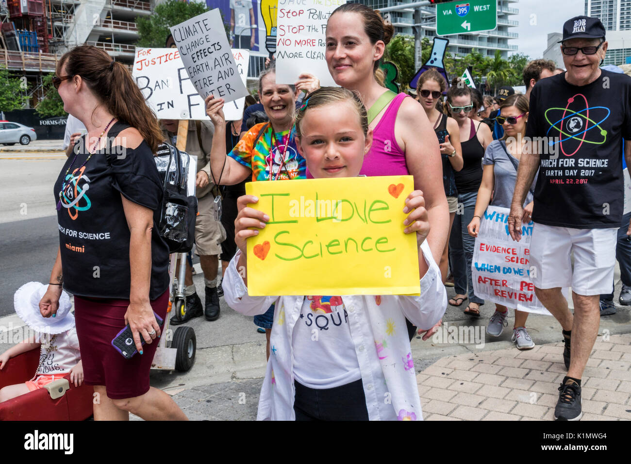 Miami Florida,Museum Park,March for Science,protest,rally,sign ...