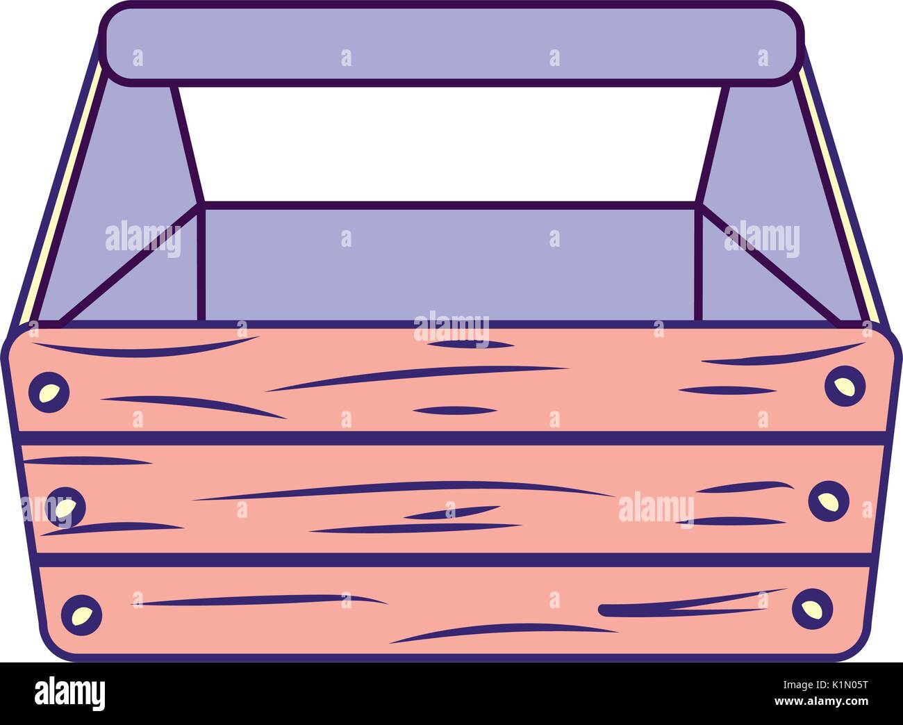 Vector wooden toolbox tools icon Stock Vector Images - Alamy