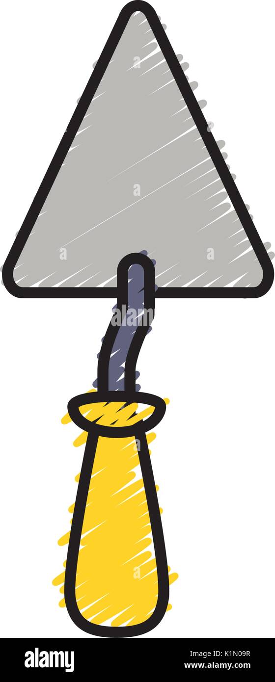 triangular spatula equipment service industry repair Stock Vector Image ...