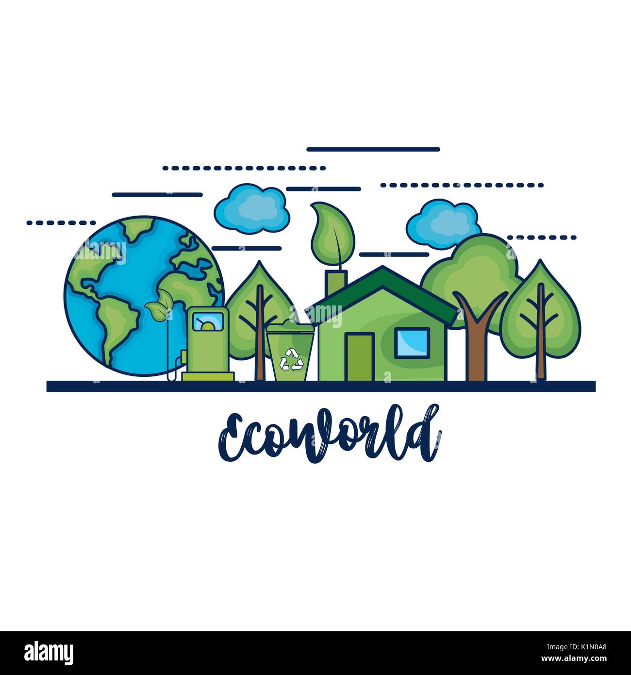 ecology protection to natural environment care Stock Vector Image & Art ...