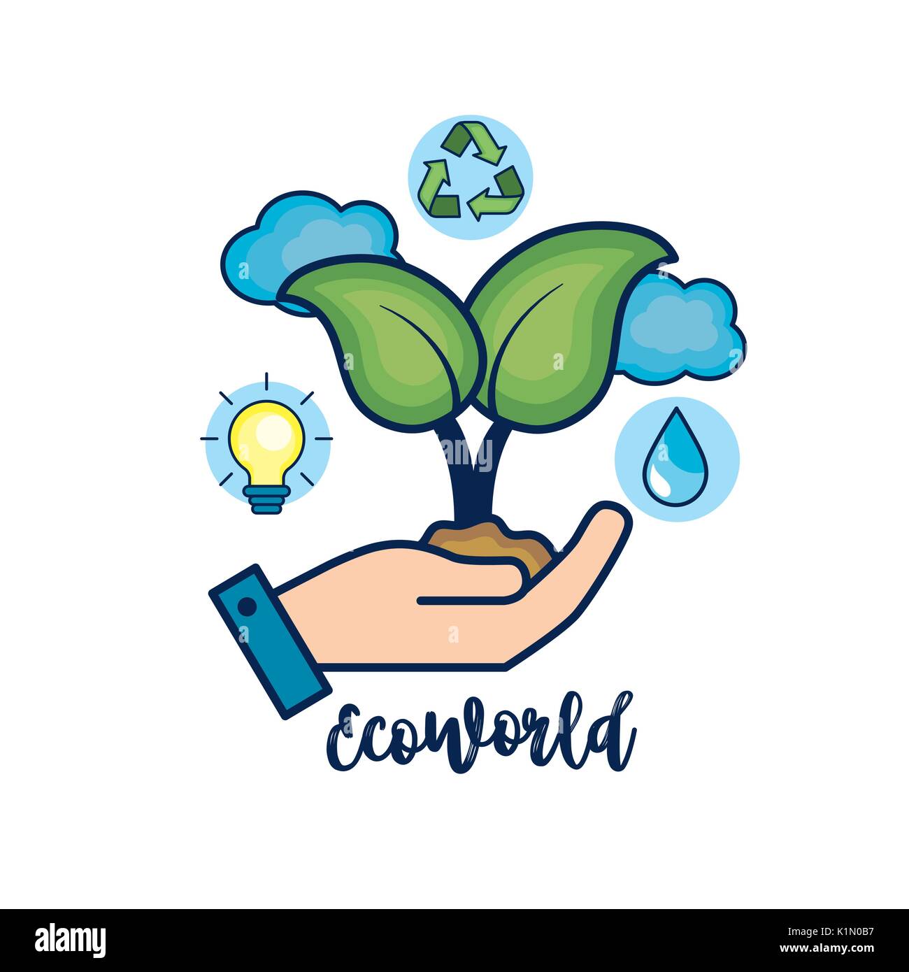 ecology protection to natural environment care Stock Vector Image & Art ...