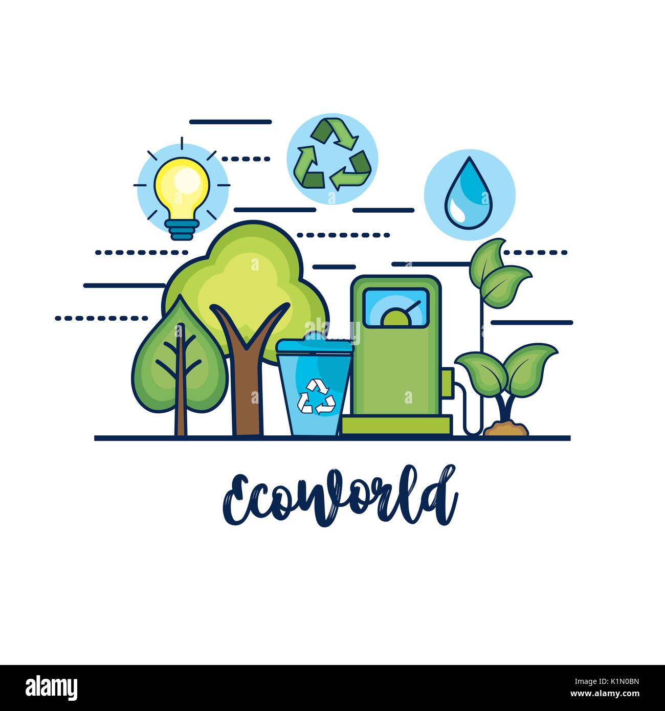 ecology conservation to natural environment protection Stock Vector ...