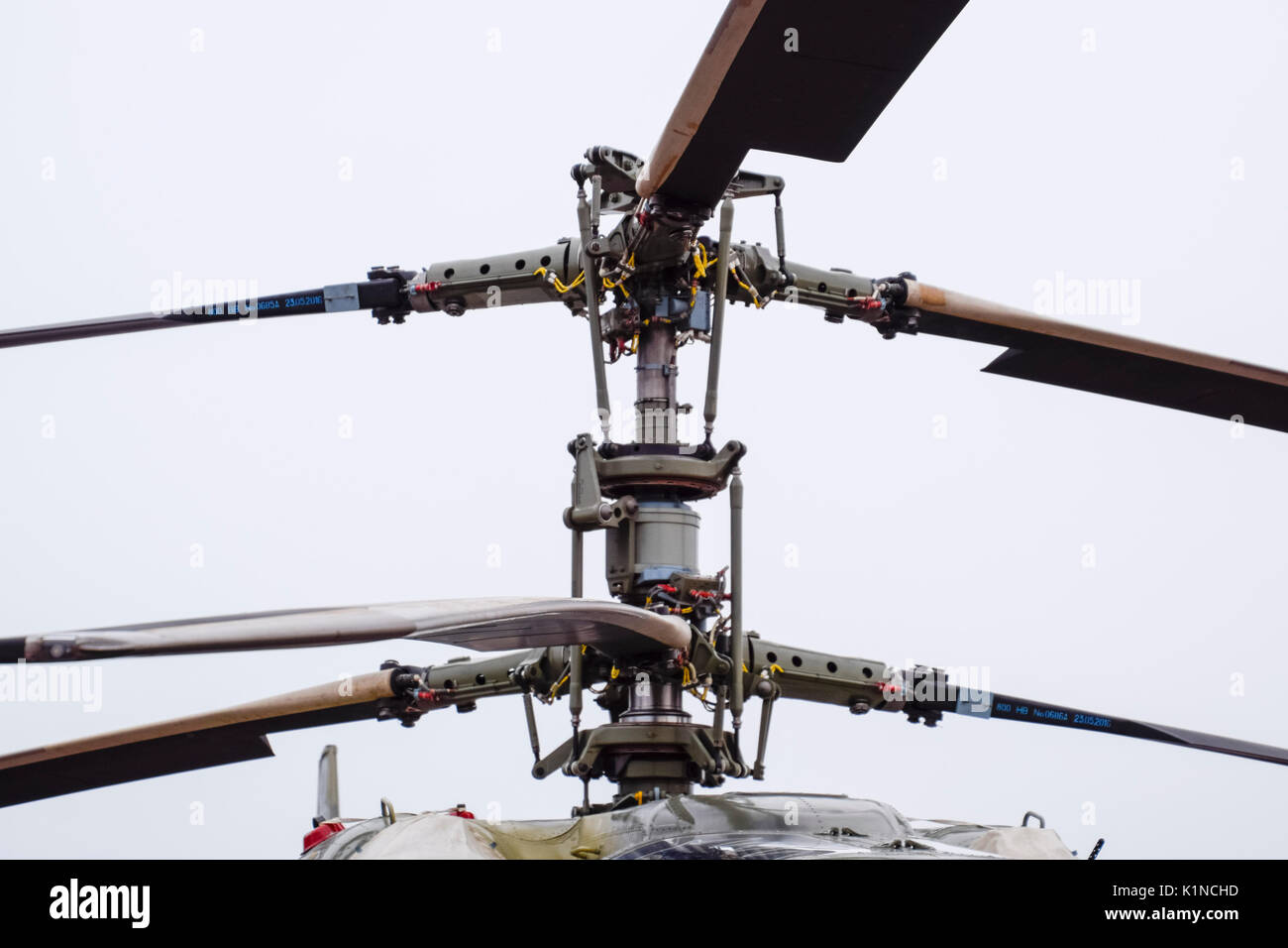 Screw and blades of a military helicopter. Transmission mechanism Stock ...
