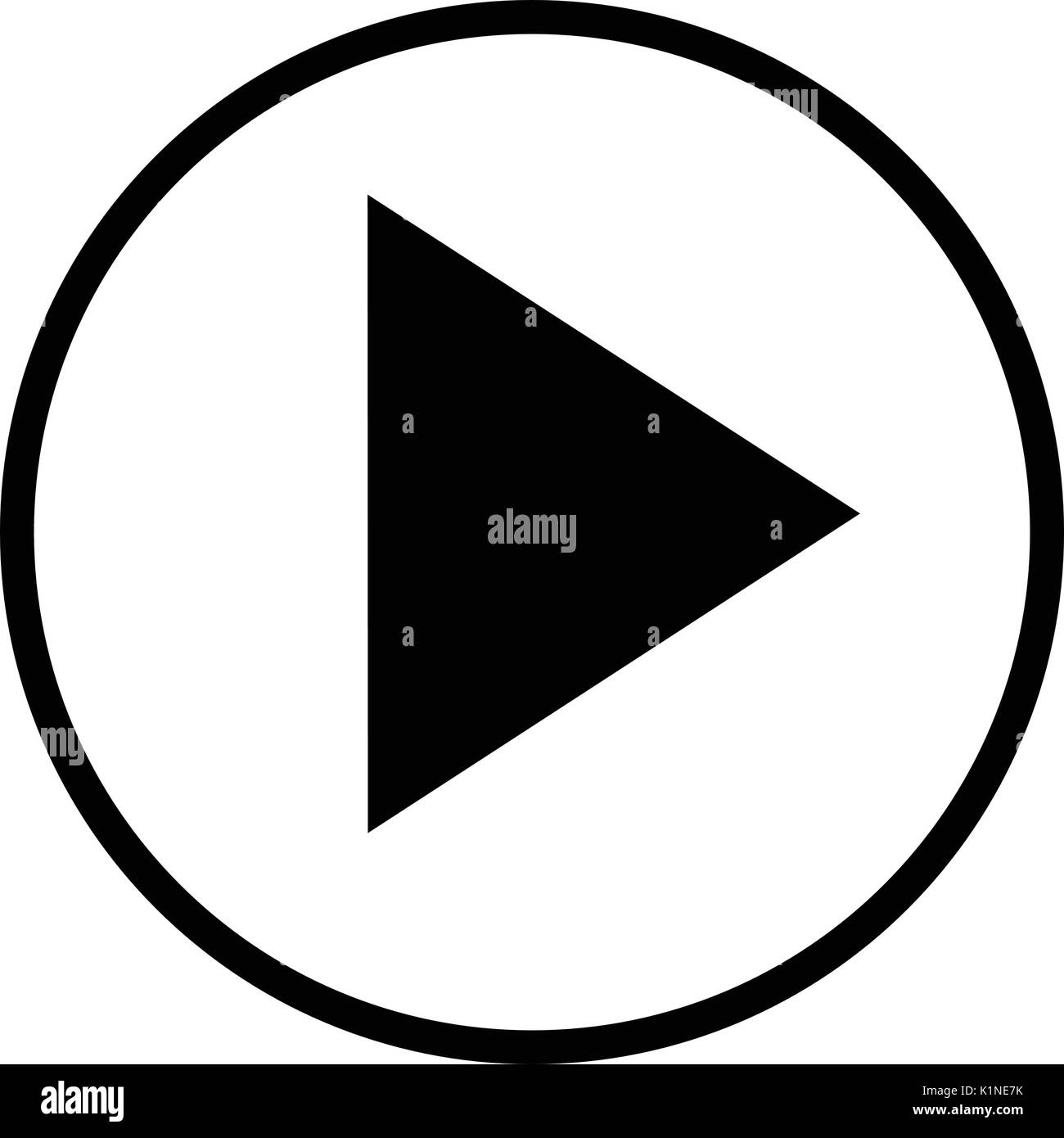 Vector black media player play icon isolated on white background Stock ...