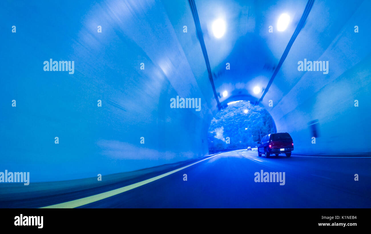 POV point of view - Driving West on Interstate Highway 40 through ...