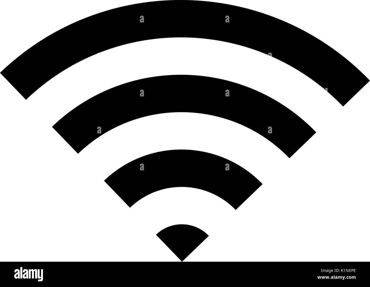 WIFI icon vector, Wireless internet sign isolated on white background ...