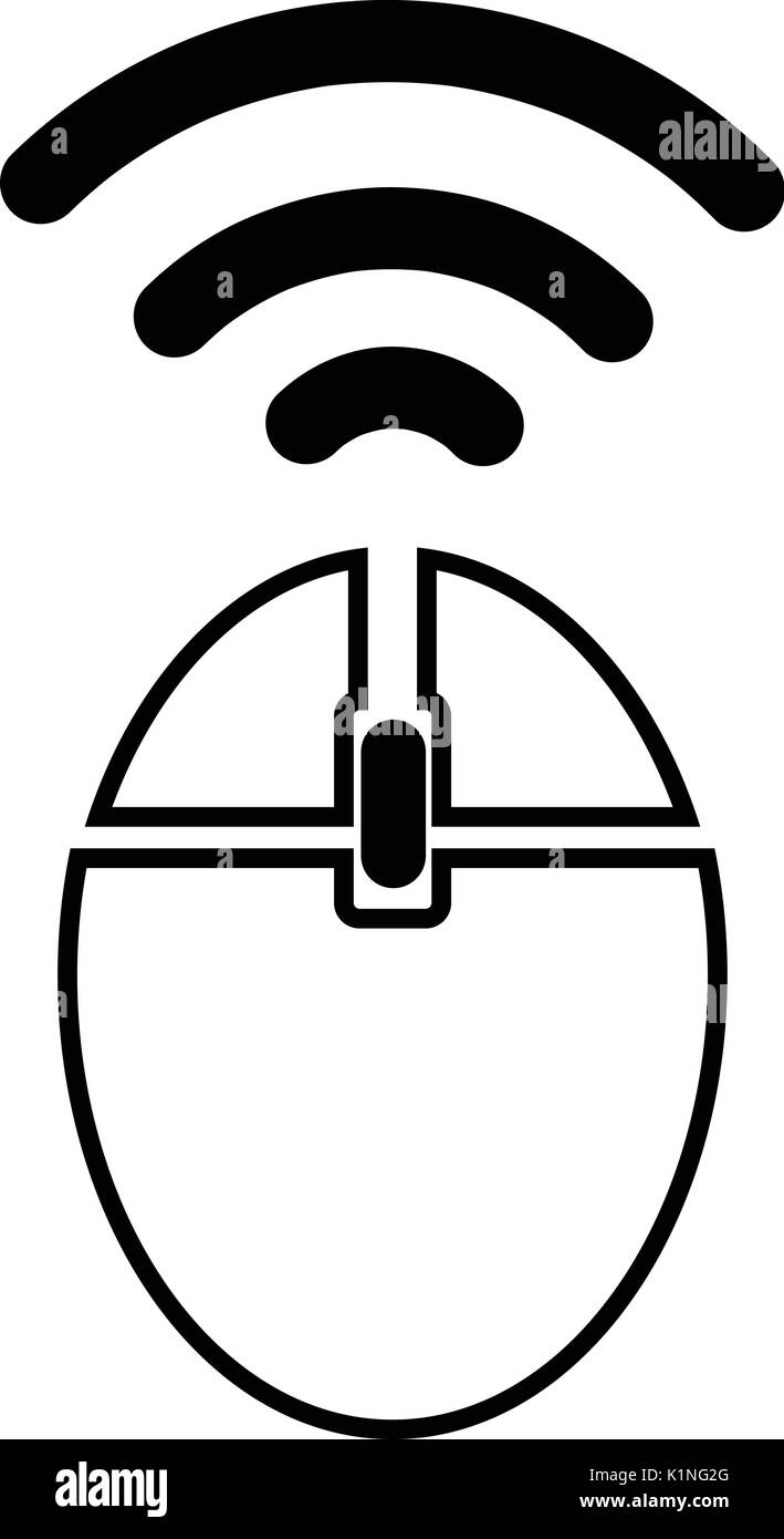 Computer wireless mouse icon isolated on white background Stock Vector ...