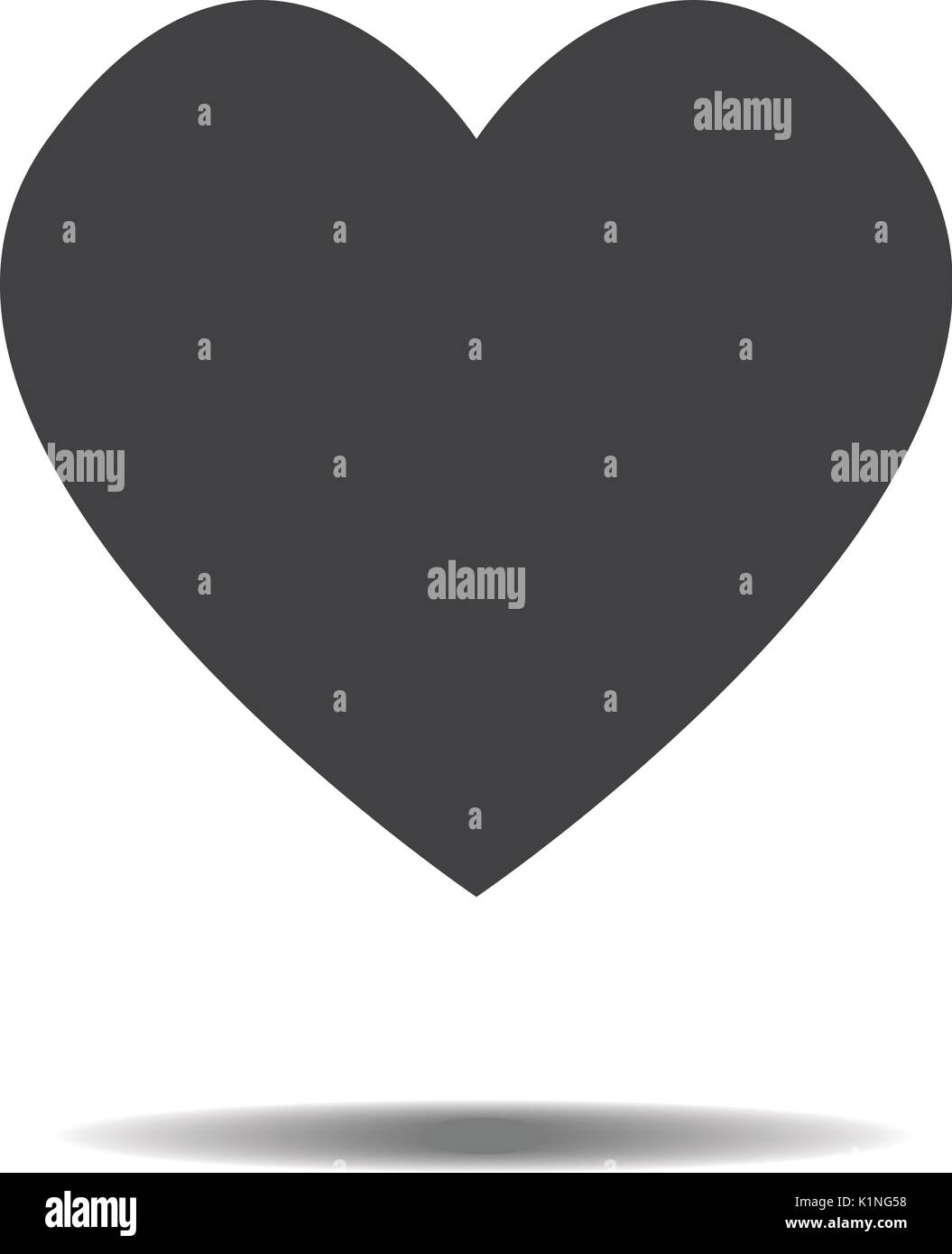 Gray heart Icon Vector. Love symbol. Valentine's Day sign, emblem ...