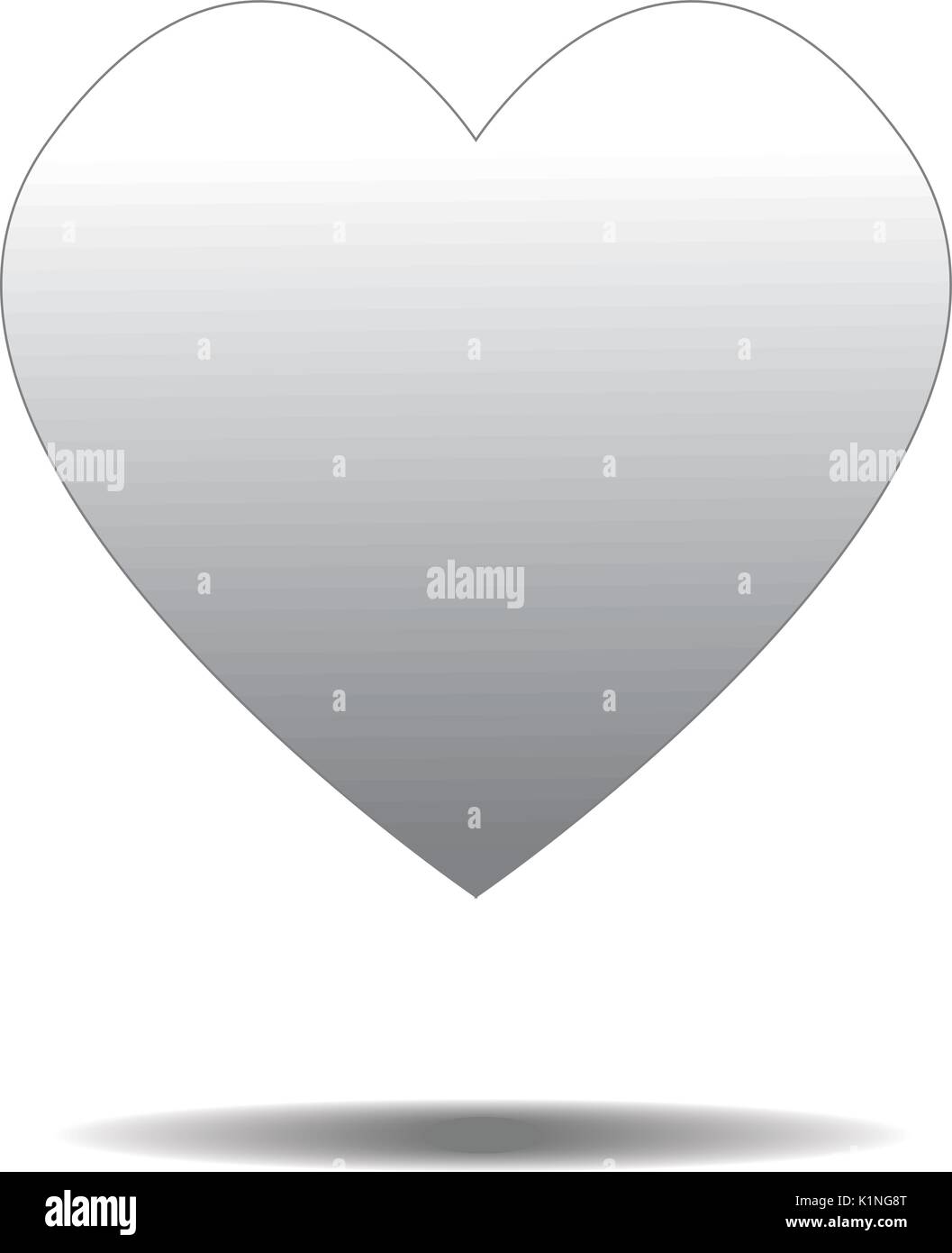 Gray heart Icon Vector. Love symbol. Valentine's Day sign, emblem ...