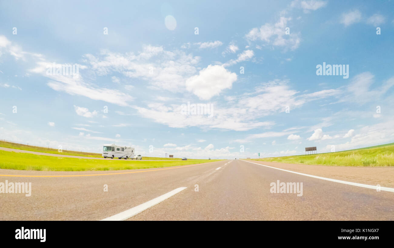 POV point of view - Driving West on Interstate highway 70 through ...