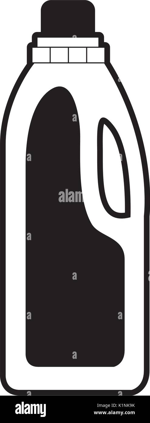 Black plastic bottle liquid laundry Stock Vector Images - Alamy