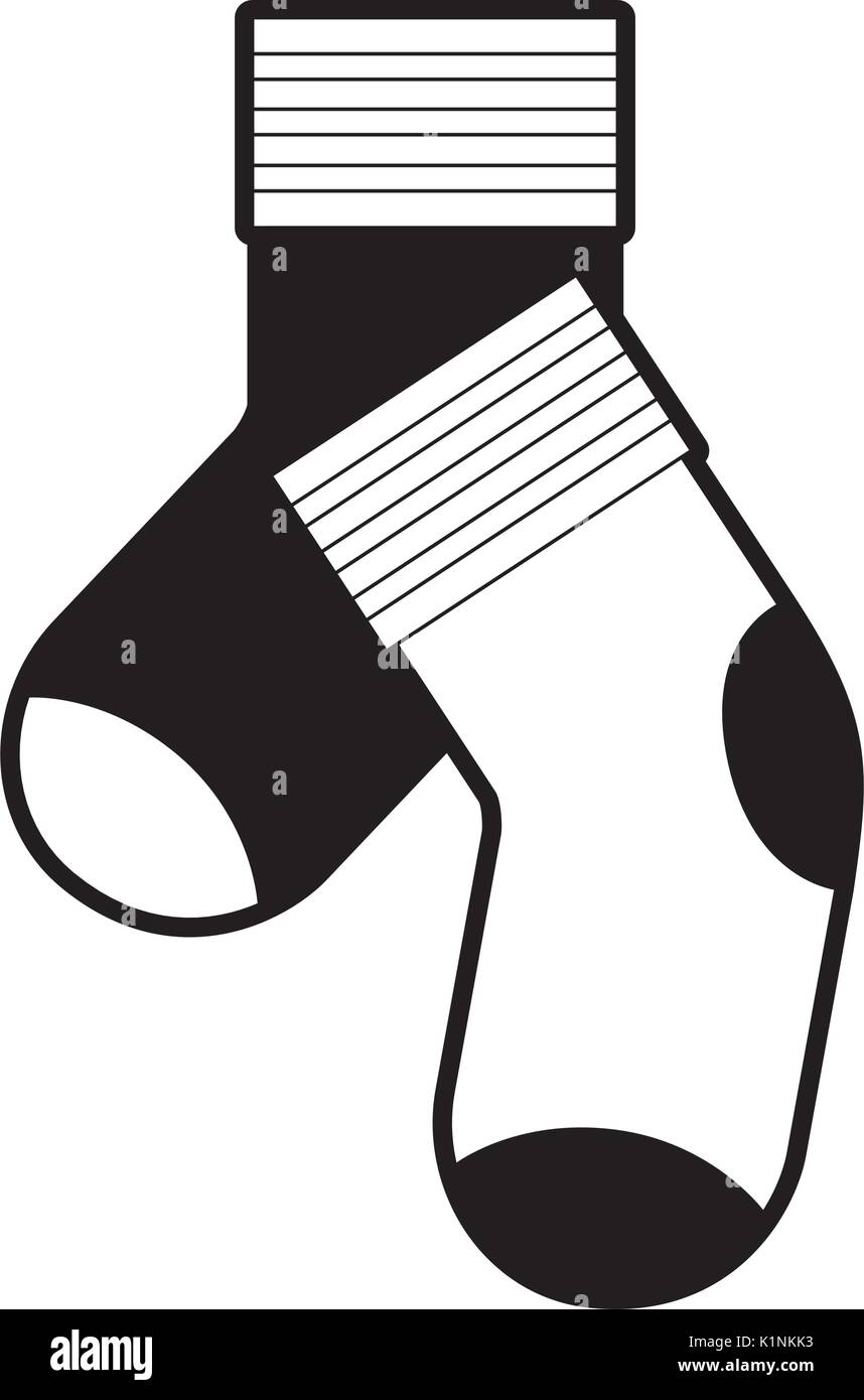 Black warm socks Stock Vector Images - Alamy