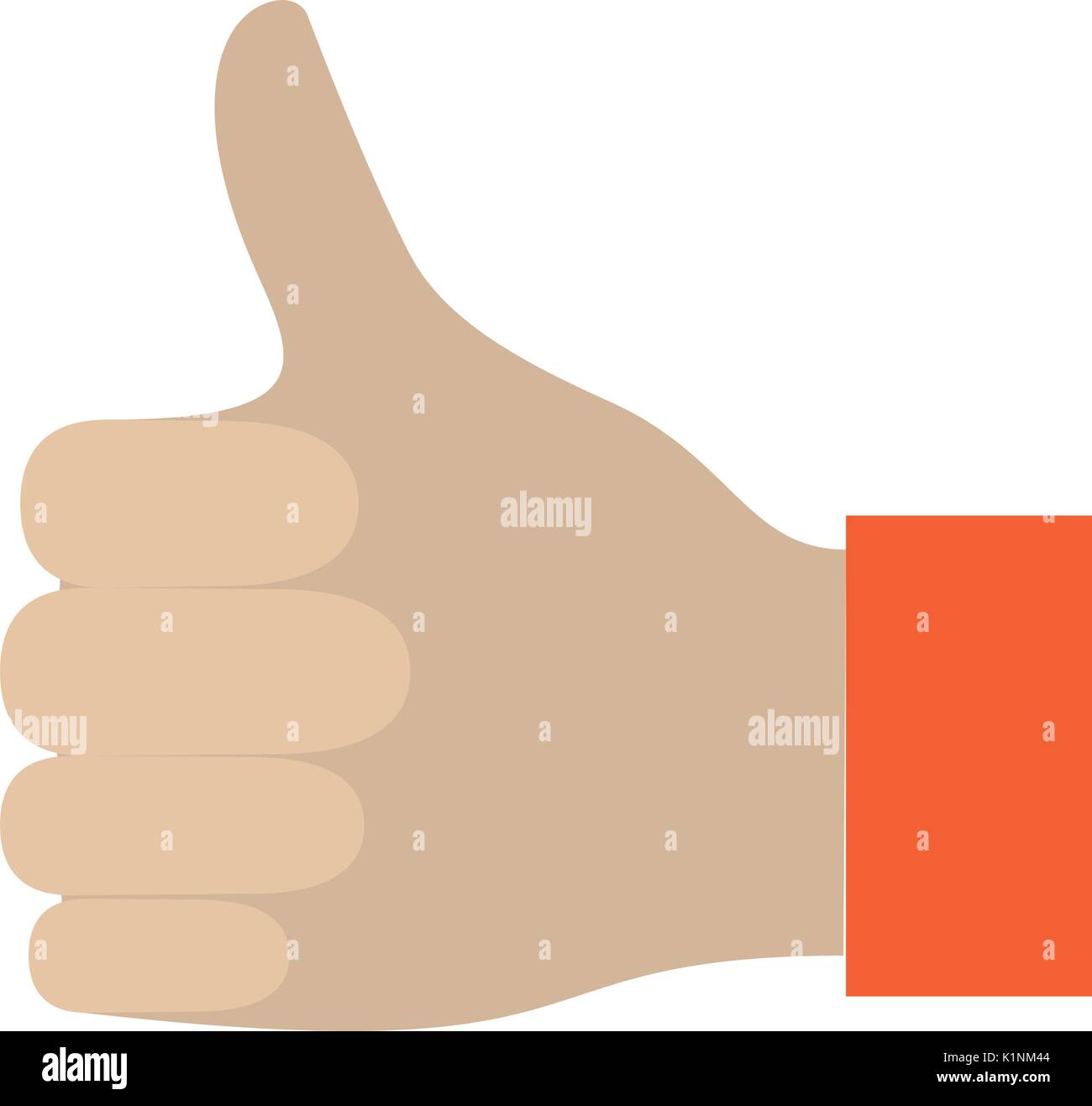 colorful silhouette of right hand thumb up Stock Vector Image & Art - Alamy