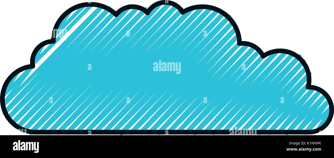 silhouette of colored pencils of cloud service icon Stock Vector Image ...