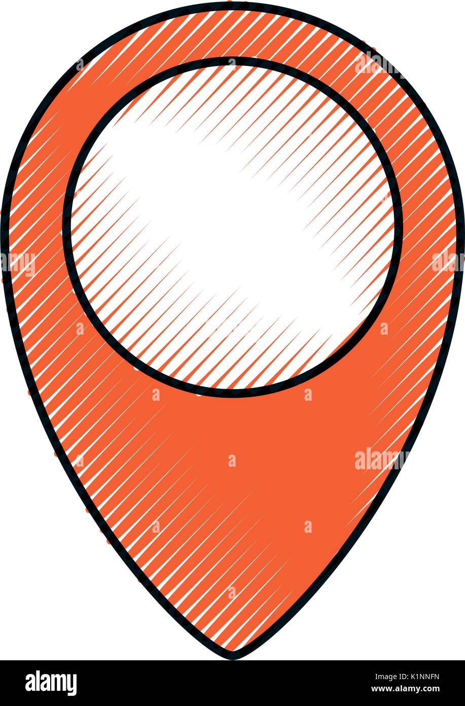 silhouette of colored pencils of map pointer icon Stock Vector Image ...