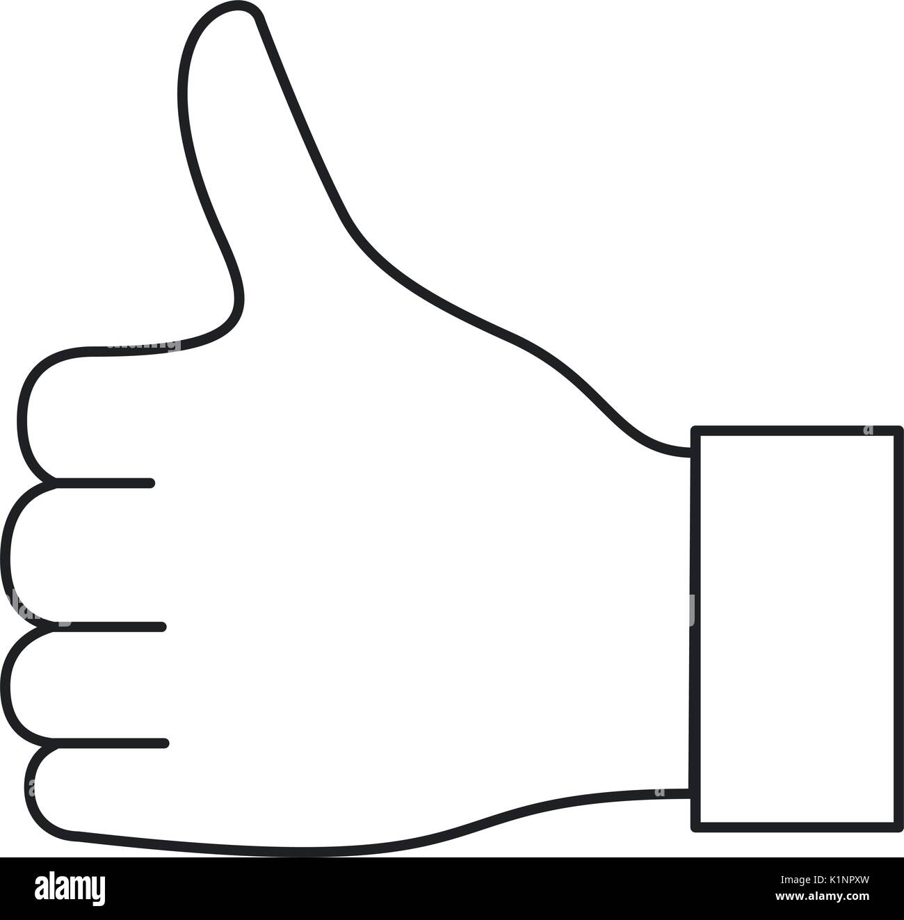 Thumbs up left hand Stock Vector Images - Alamy