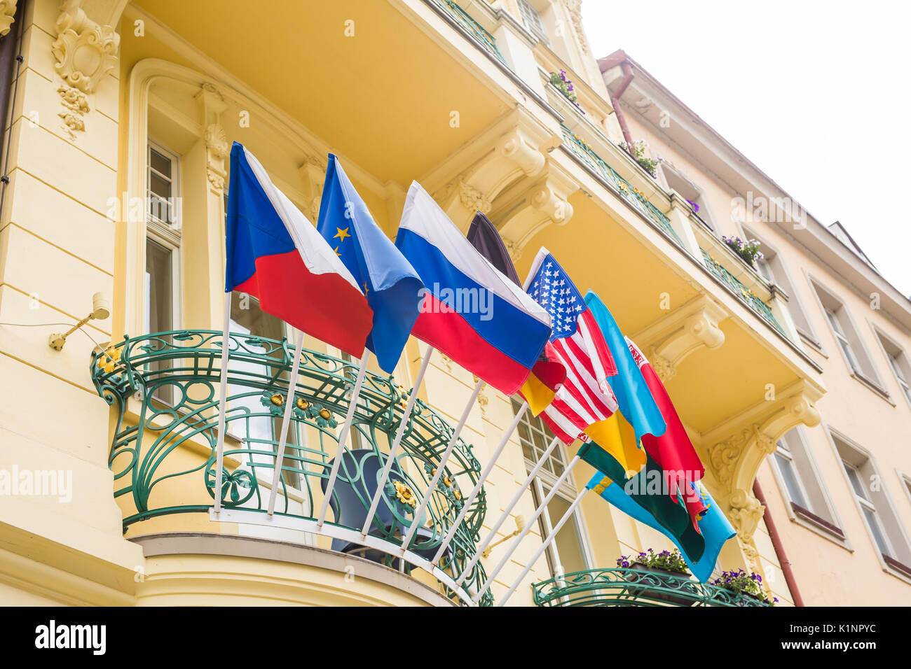 Flags of the World in front of a Buiding Stock Photo - Alamy