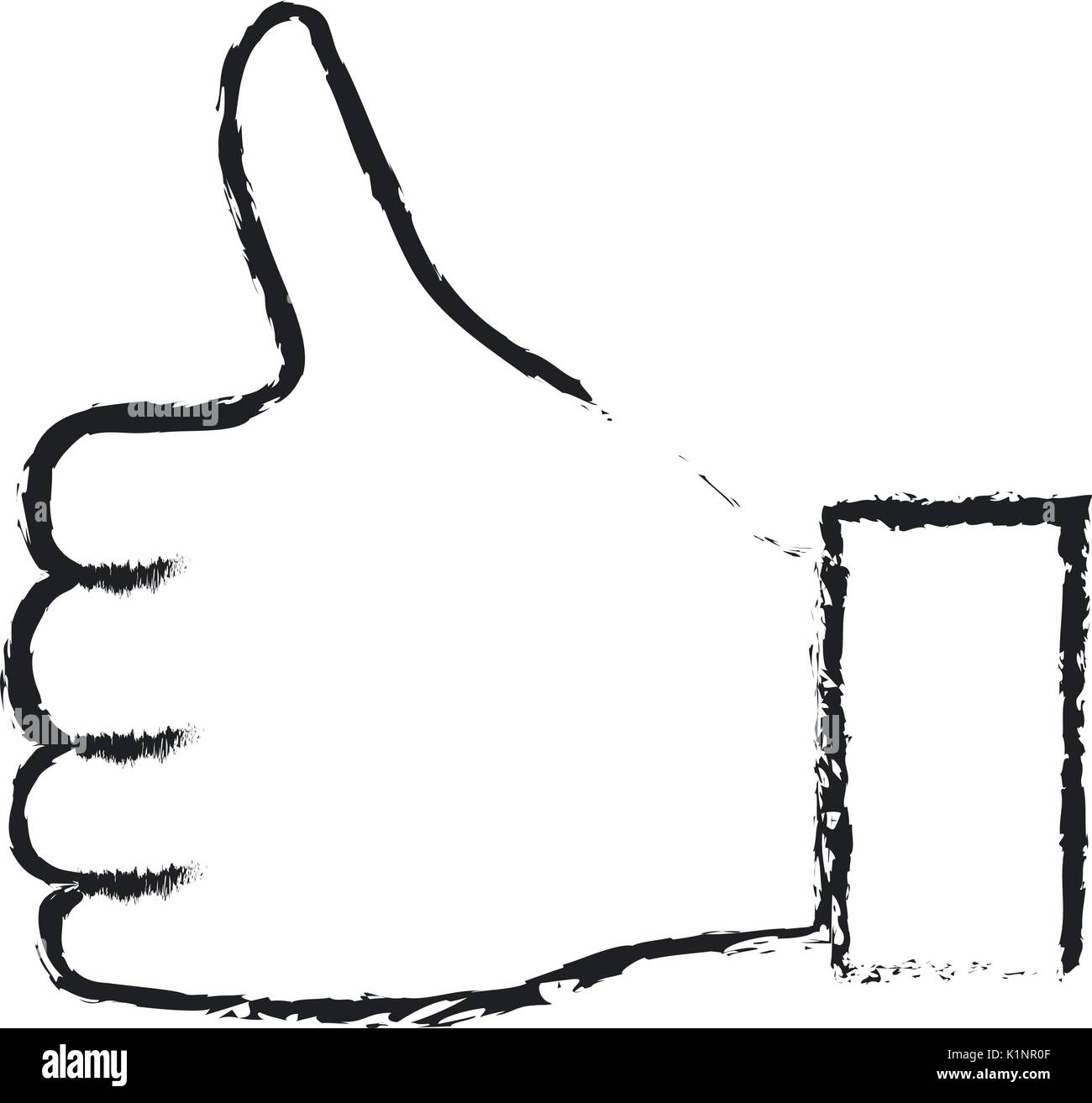 Left hand thumbs up Stock Vector Images - Alamy