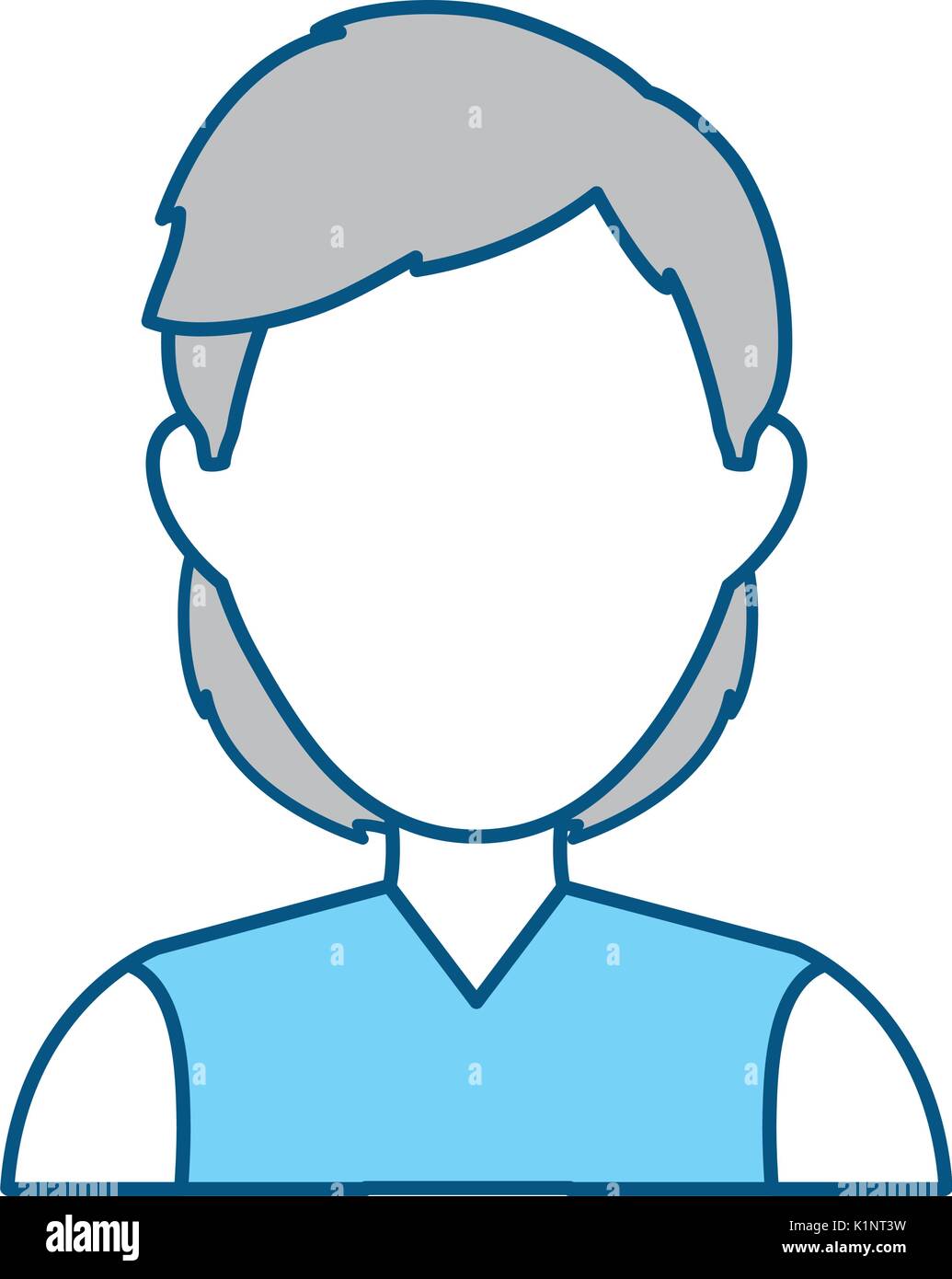 Woman faceless cartoon icon vector illustration graphic design Stock ...