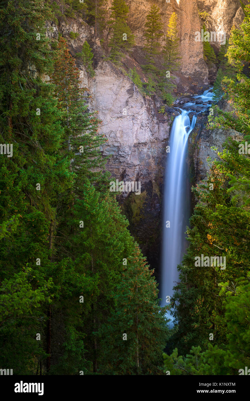Tower fall during early autumn in Yellowstone National Park Stock Photo ...