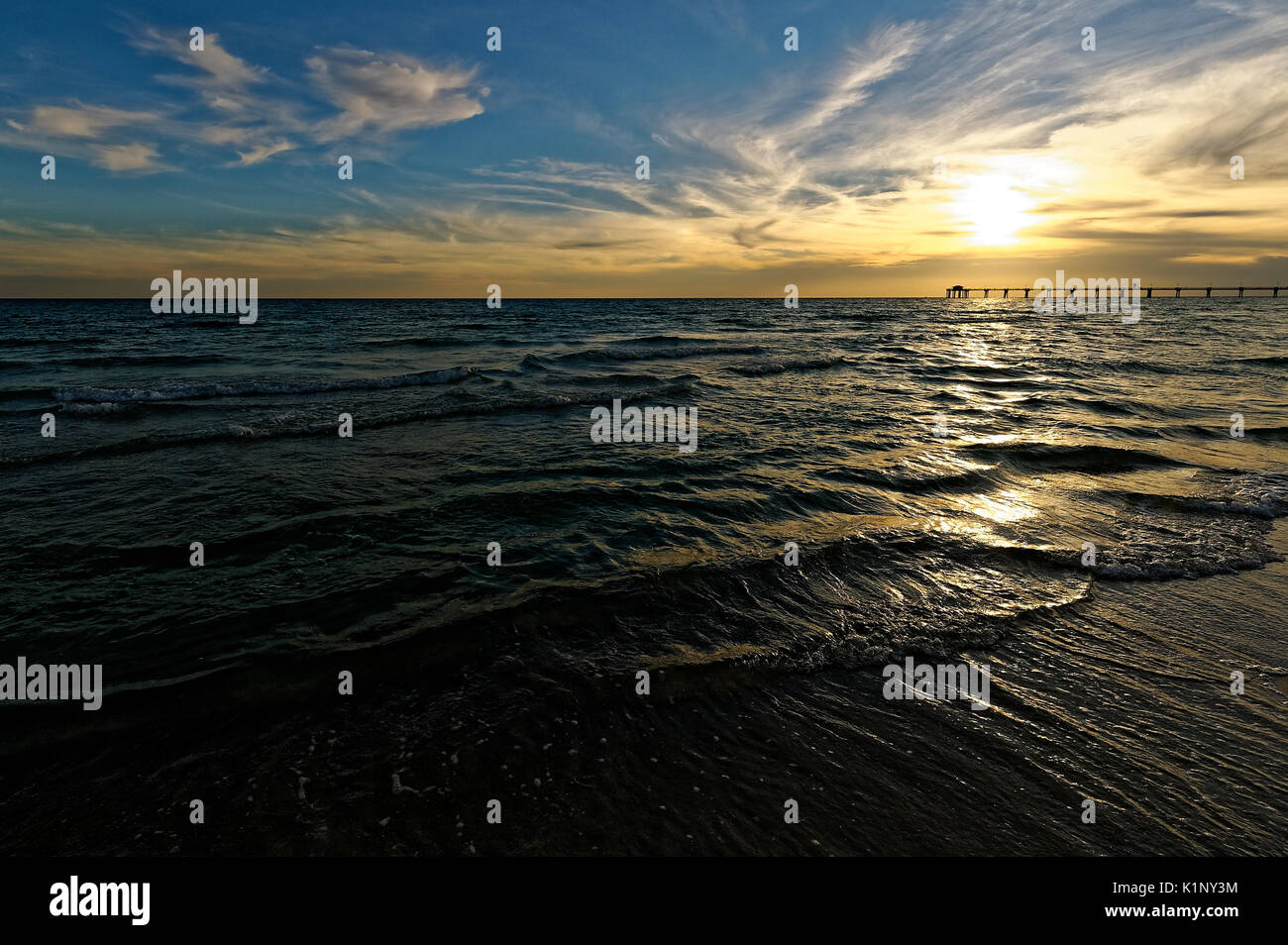 Fall sunset gulf coast Stock Photo - Alamy