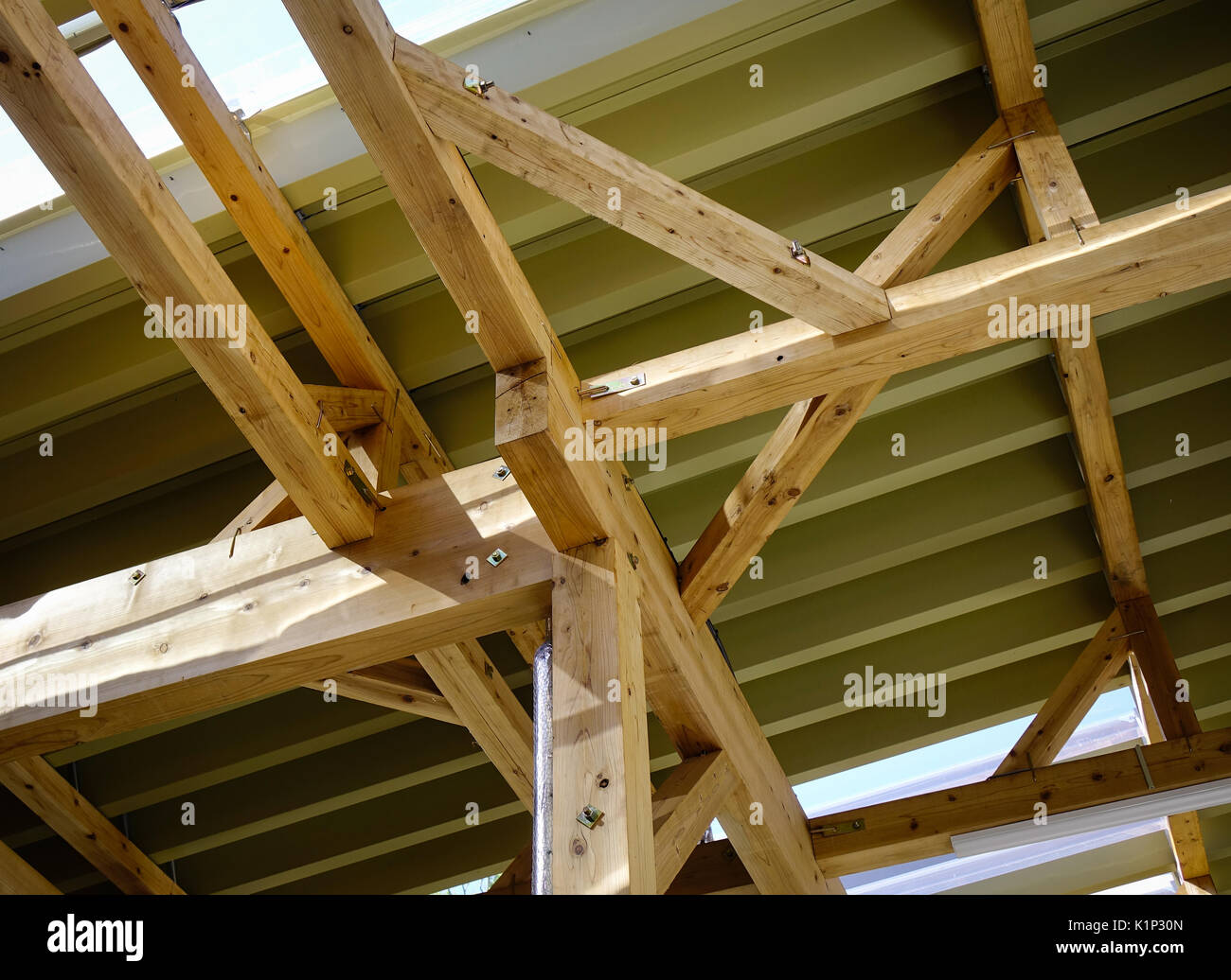 Wooden frame of Japanese traditional house in Akita, Japan Stock Photo ...