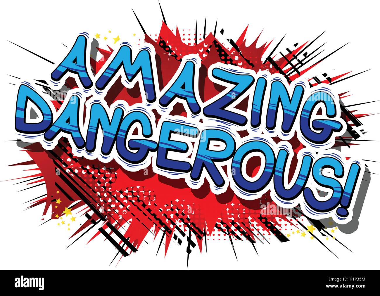 Amazing Dangerous - Comic book word on abstract background Stock Vector ...