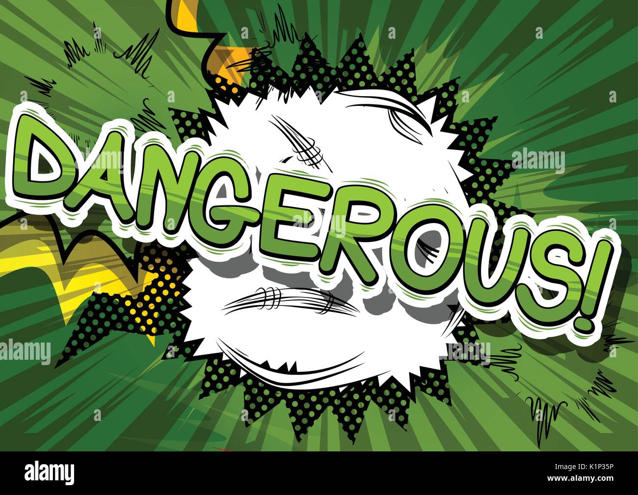 Dangerous - Comic book word on abstract background Stock Vector Image ...