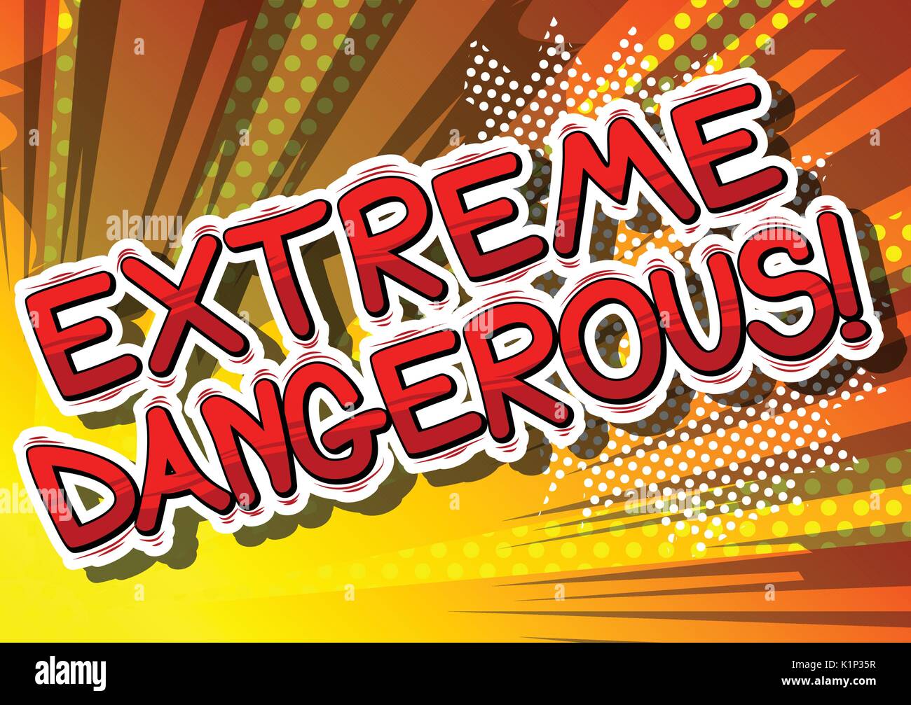 Extreme Dangerous - Comic book word on abstract background Stock Vector ...
