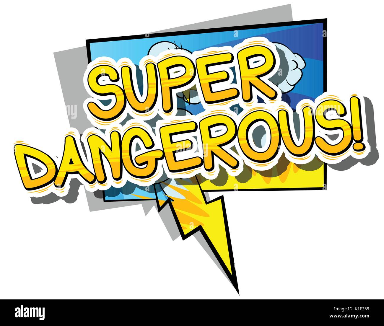 Super Dangerous - Comic book word on abstract background Stock Vector ...