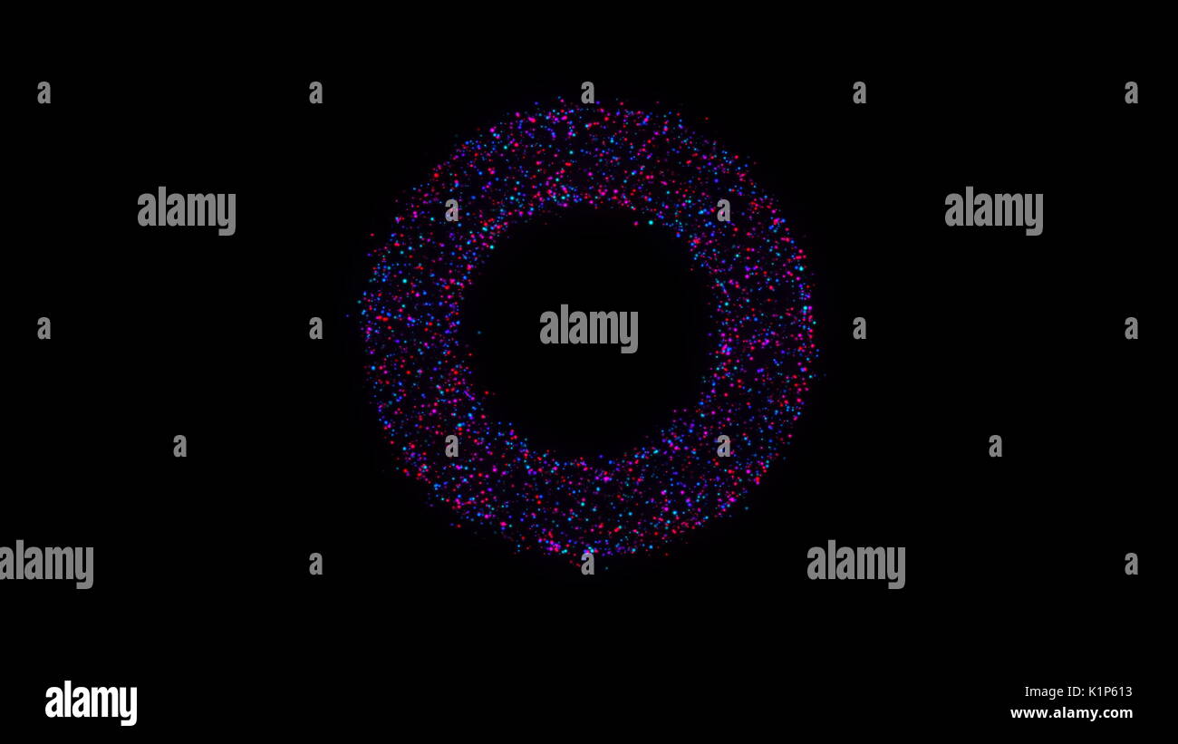 Particle Ring. Energy background. Digital 3d rendering Stock Photo - Alamy