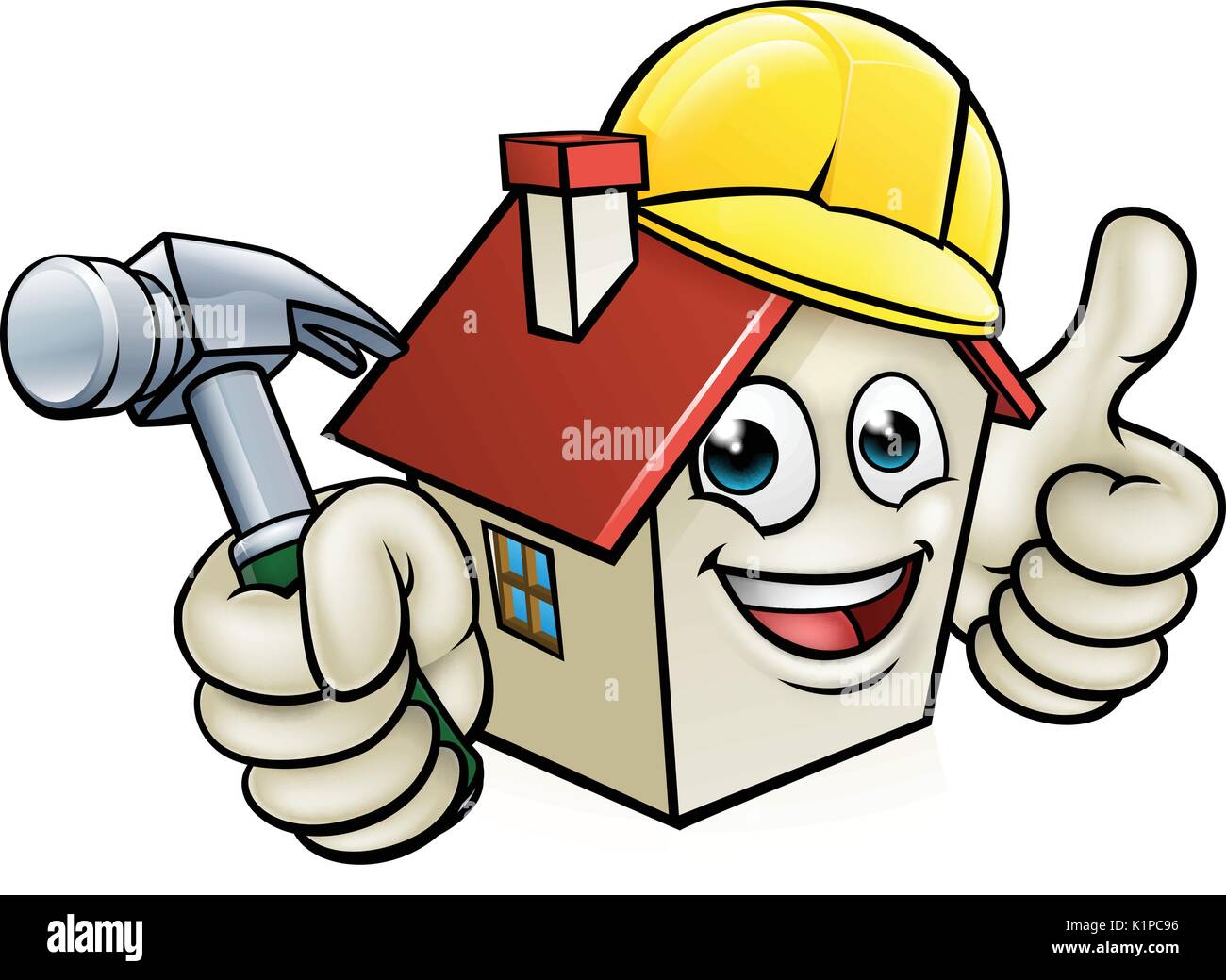 House Construction Mascot Cartoon Character Stock Vector Image & Art ...