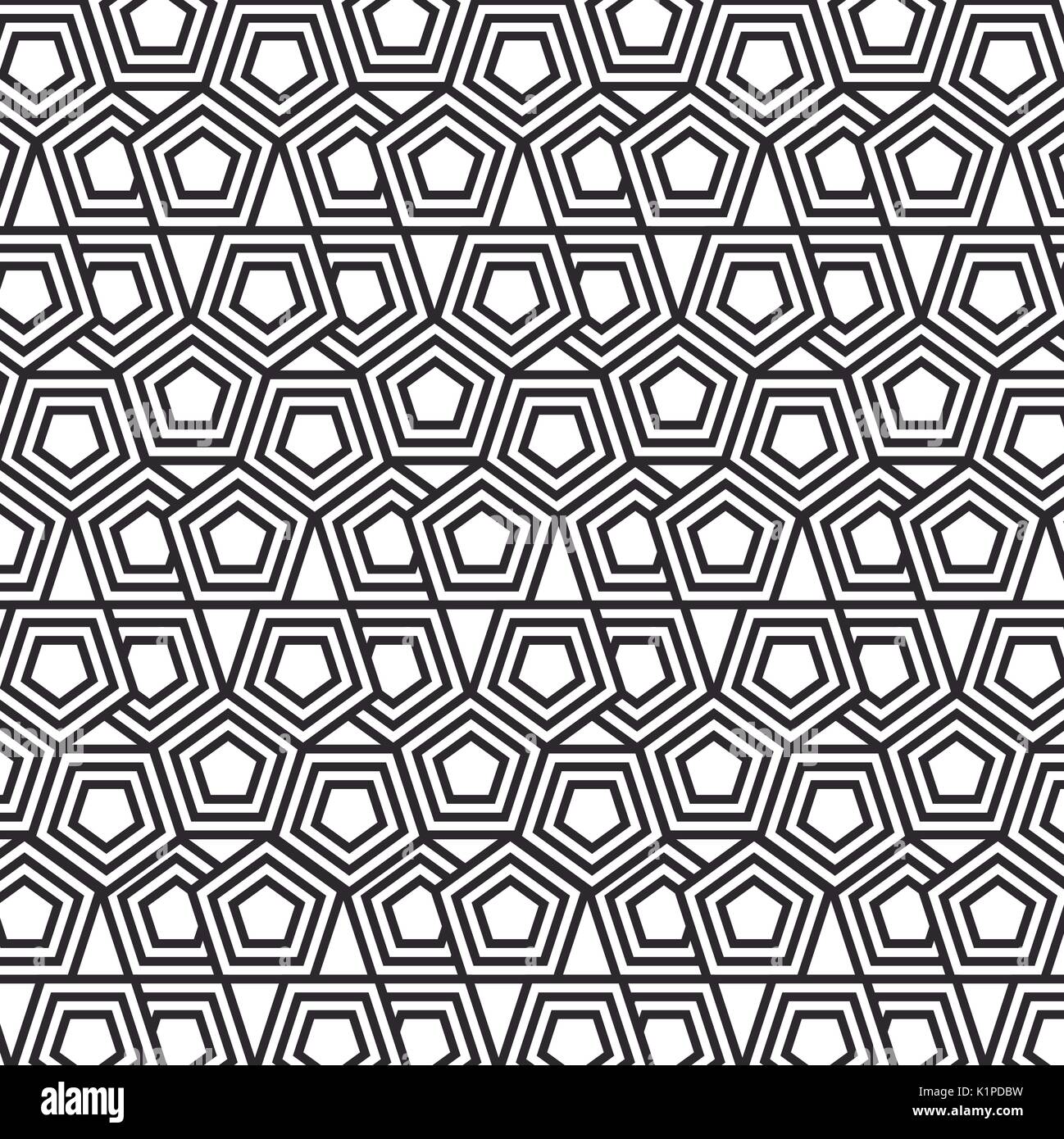 Black And White Background With Geomtric Shapes Vector Illustration 