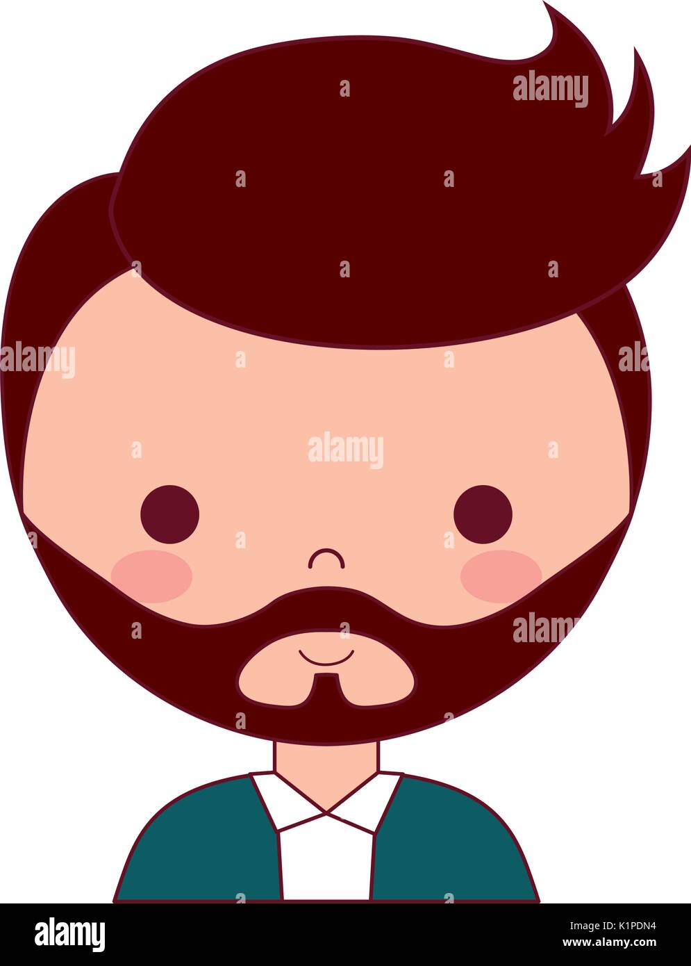 cartoon man icon over white background vector illustration Stock Vector ...