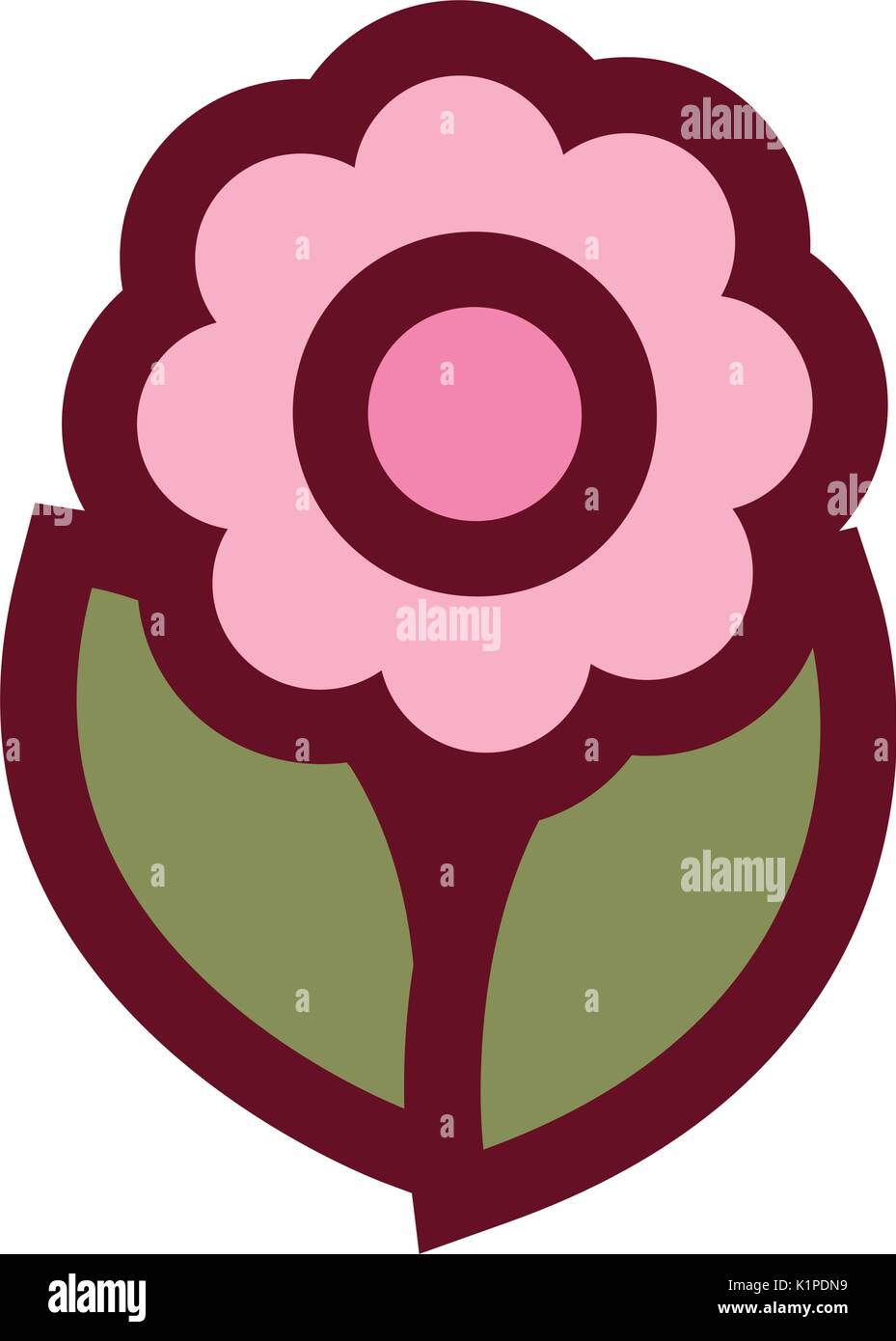 beautiful flower icon over white background vector illustration Stock ...