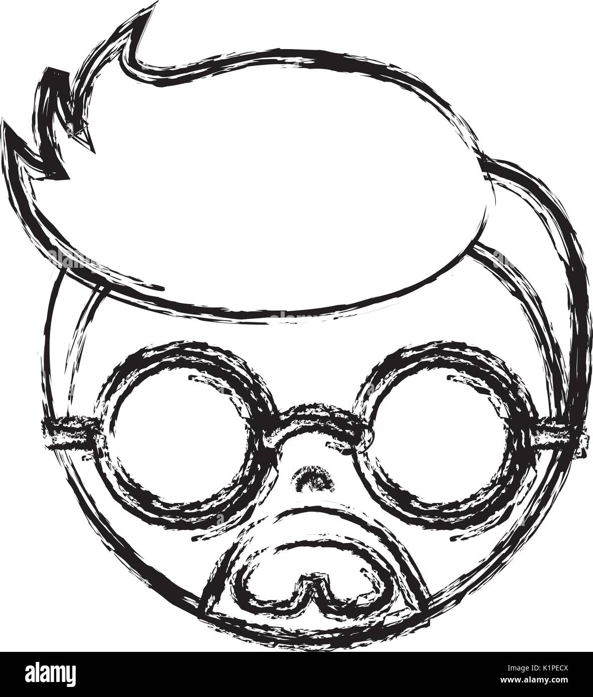 boy with glasses icon over white background vector illustration Stock ...