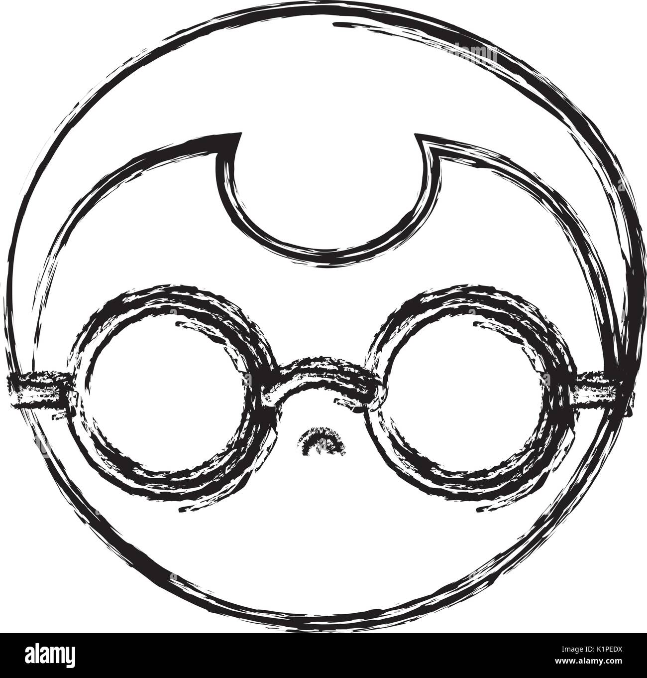 boy with glasses icon over white background vector illustration Stock ...