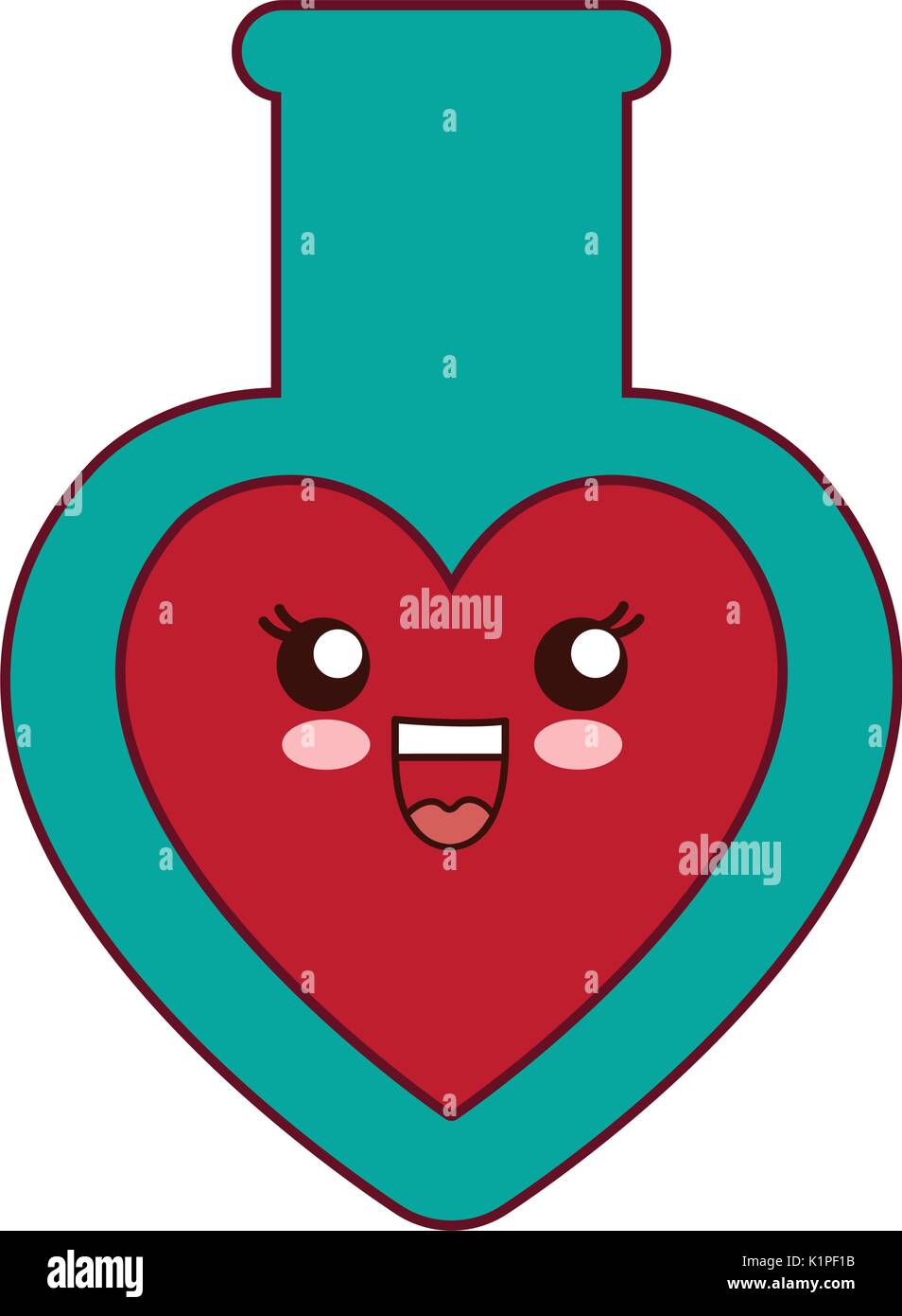 chemical flask in heart shape icon Stock Vector Image & Art - Alamy