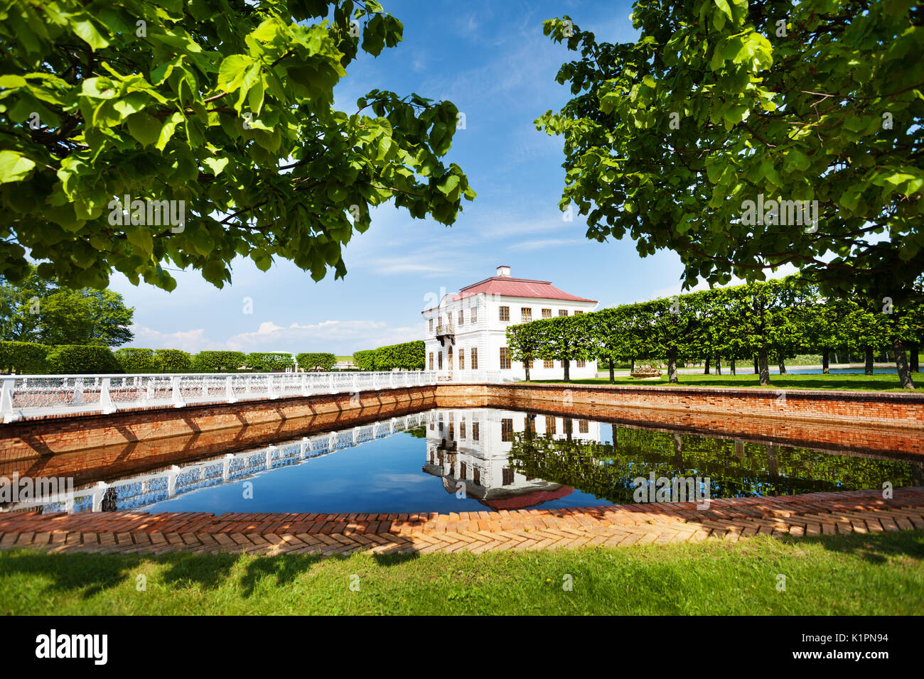 Beautiful view of Marly Palace in the Western Part of Lower Park in ...