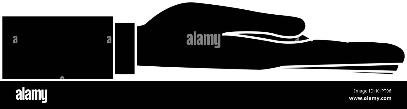 extended hand ready to accept gesture vector illustration Stock Vector ...