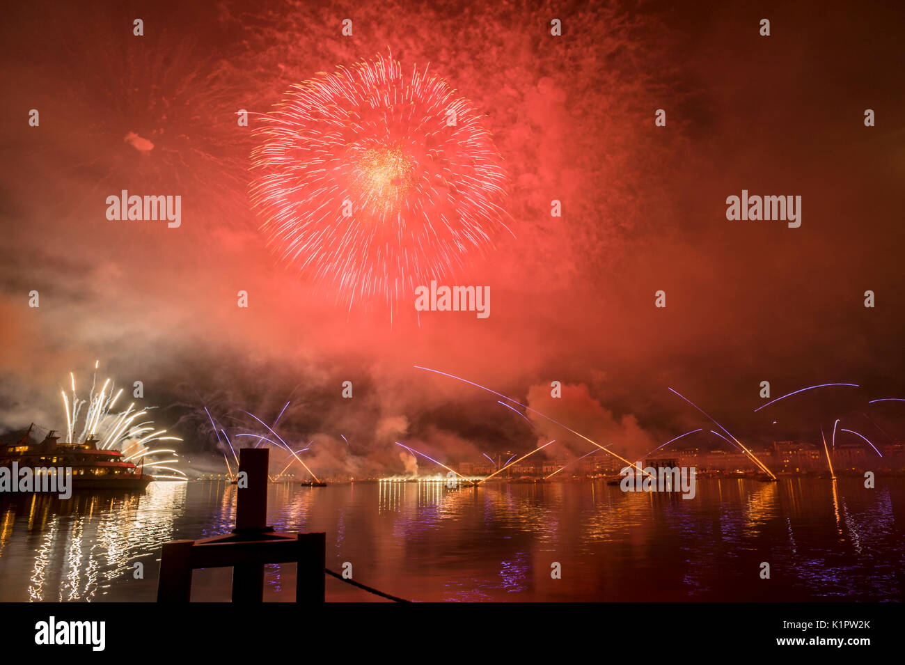 Geneva, Switzerland, The fireworks are spectacular every year ...