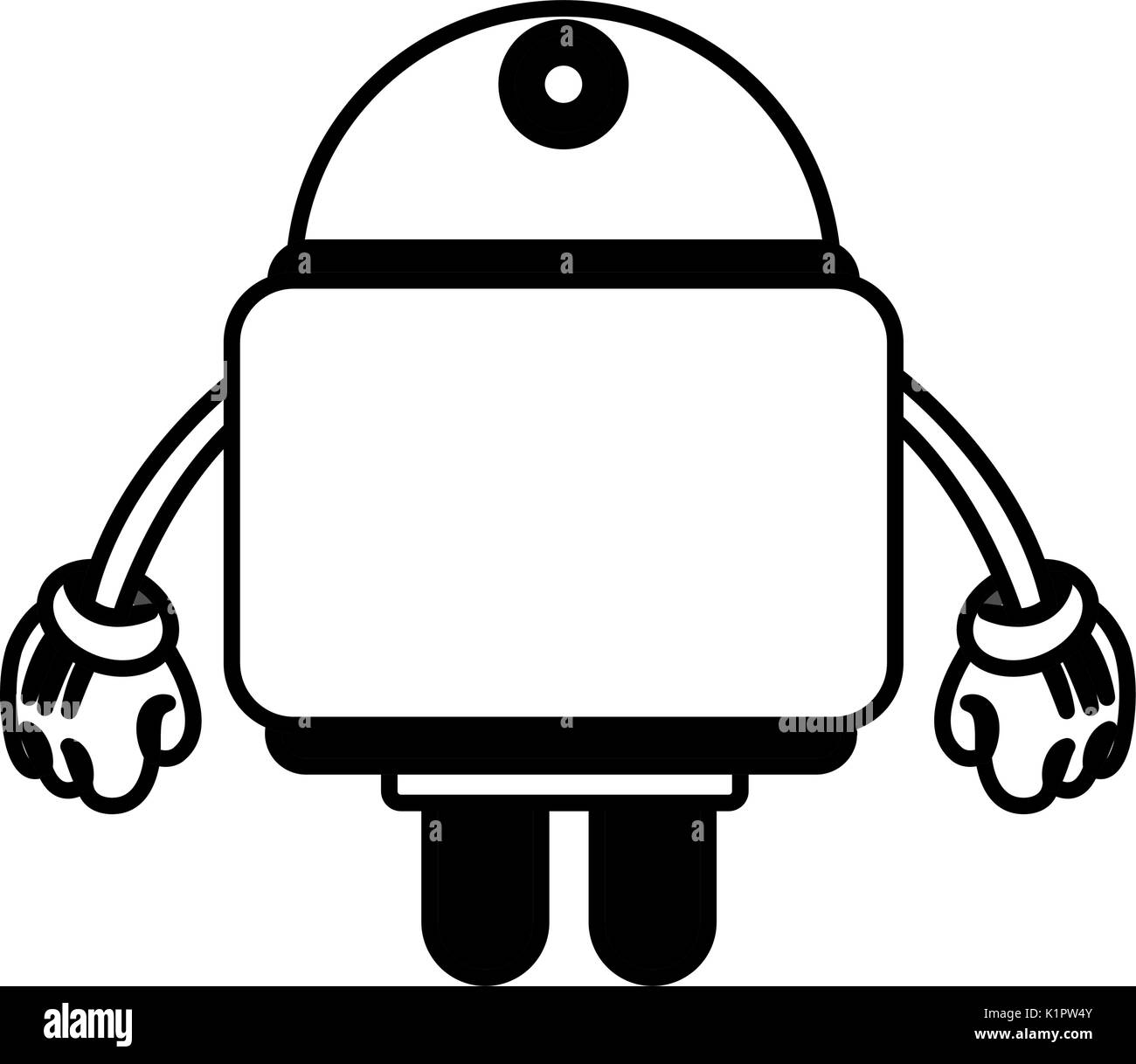 smart robot future technologies theme on white background vector ...