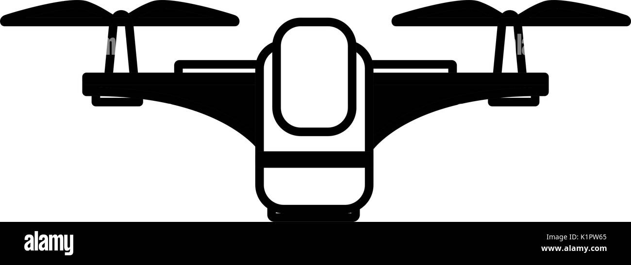 drone technology unmanned aerial vehicle icon vector illustration Stock ...