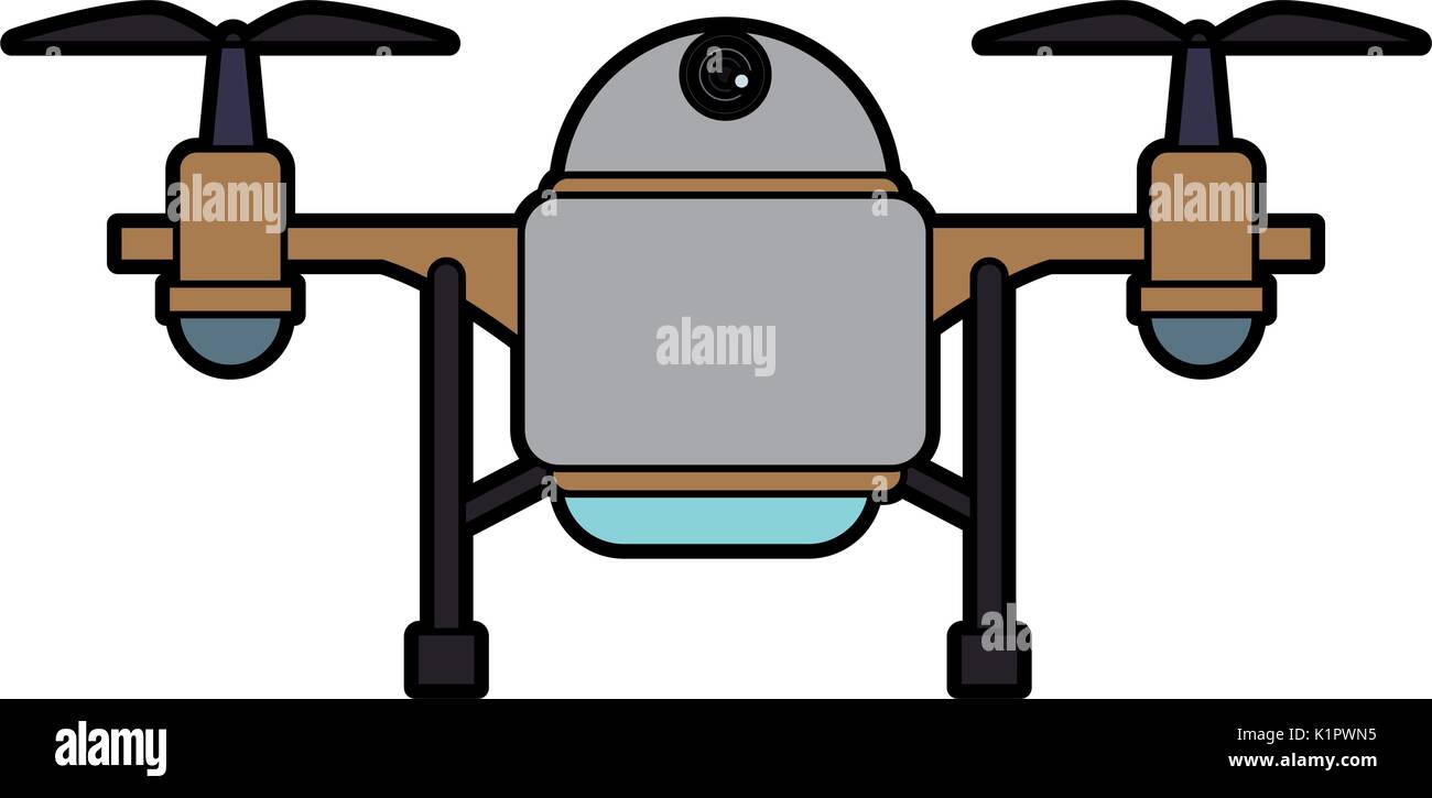 drone technology unmanned aerial vehicle icon vector illustration Stock ...